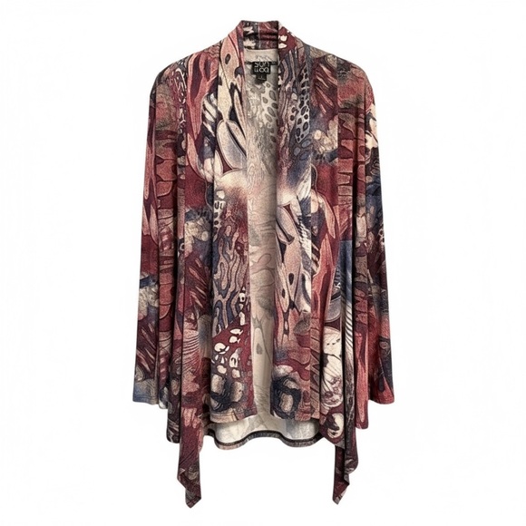 Clara Sun Woo | Sweaters | Clara Sun Woo Mixed Print Abstract Open ...
